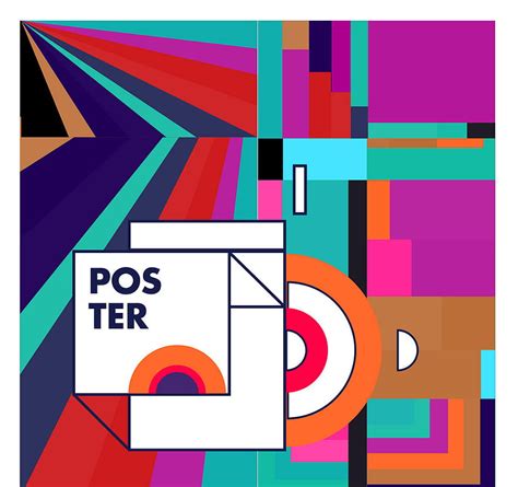 포스터 및 배너 벡터에 대 한 기하학적 다채로운 패턴 Eps Ai Uidownload