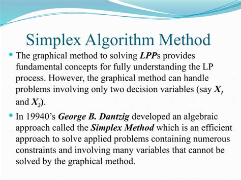 Chapter 2 Ii Simplex Method Of Solving Lpppptx