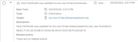 Vsphere Esxi Host Certificate Status Alarm Bulk Resolution Enterprise