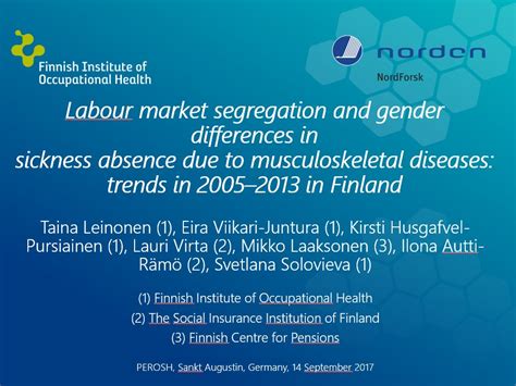 Labour Market Segregation And Gender Differences In Sickness Absence
