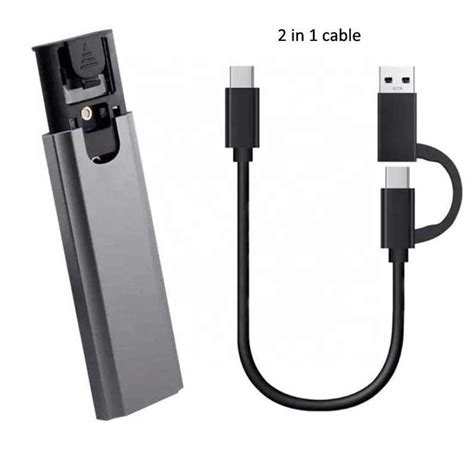 Aluminum M2 SSD Case USB C Hard Drive Enclosure Nvme Enclosure M 2 To USB Type C Hard Disk Case