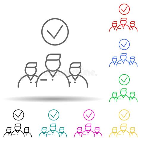 Distinguished Employee Multi Color Style Icon Simple Thin Line Outline Vector Of Interview