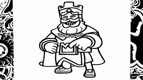 Como Dibujar Al Rey De Clash Royale How To Draw King Of Clash Royale