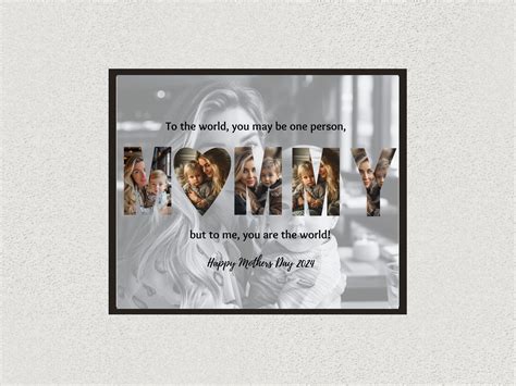 Editable Mom Photo Collage Canva Template Personalized Mom Frame Mom