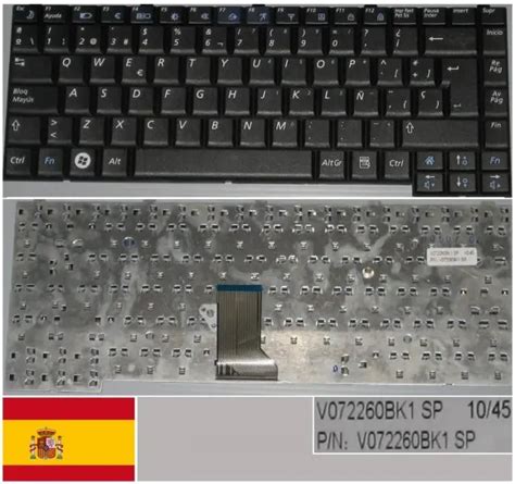 Keyboard Qwerty Spanish Samsung R458 R408 R58 V072260bk1 Sp Black 36