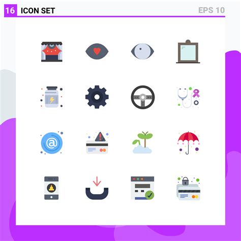 16 User Interface Flat Color Pack Of Modern Signs And Symbols Of Detail Vitamins Decor