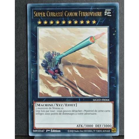 Carte Yu Gi Oh Mged Fr064 Super Cuirassé Canon Ferroviaire 1ed Neuf Fr