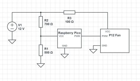 Rp2040 Powering A Micro Controller And Pc Fan By A Single Dc Adapter