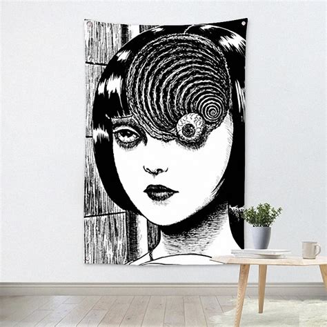 Tomie Japanese Horror Movie Poster Four Holes Banners Wall Flags