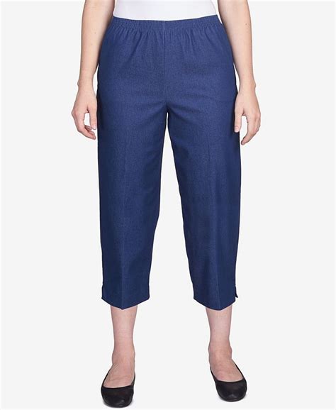 Alfred Dunner Petite Pull On Capri Jeans Macys