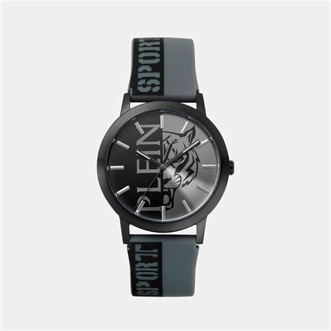 Plein Sports Men Black Silicone Watch Pslba0323 Just In Time