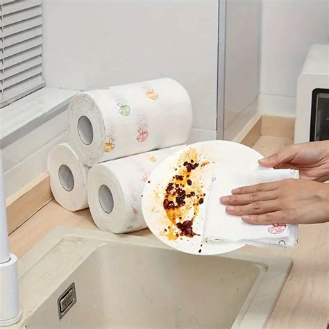 400장 폴리에스터 청소 천 부직포 재사용 가능 무유 기름 제거 주방 욕실 거실 침실에 다용도 세척 가능한 Temu