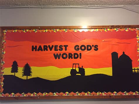 Fallautumn Bulletin Board For Sunday School Or Church Religious