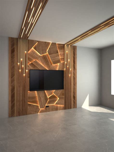 Стеновая панель с Led подсветкой Drawing Room Interior Design