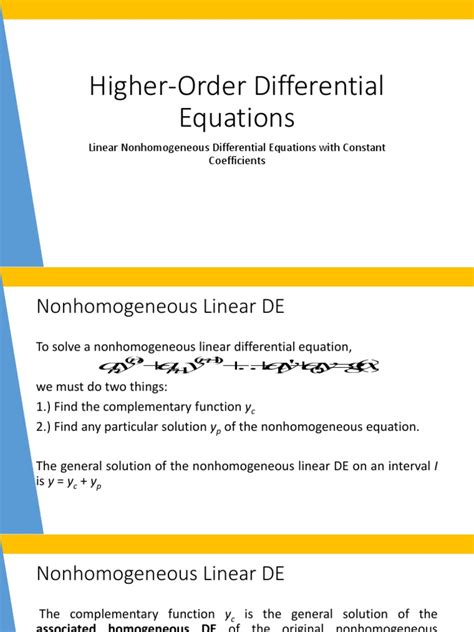Undetermined Coefficients And Cauchy Euler Pdf Mathematical Relations Equations