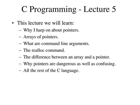 c programming lecture 5 ppt download