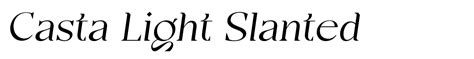 Casta Light Slanted Fuente Webfont And Desktop Myfonts