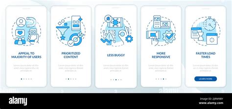 Advantages Of Mobile First Design Blue Onboarding Mobile App Screen