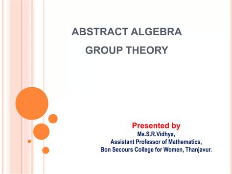 Abstract Algebra Cyclic Grouppptx