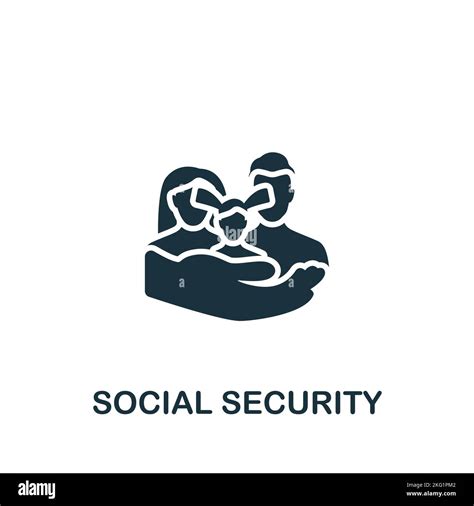 Social Security Icon Simple Line Element Recruitment Symbol For Templates Web Design And