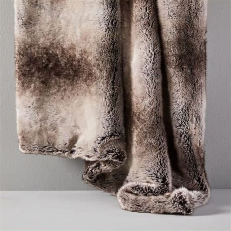 Mountain Grey Wolf Faux Fur Throw Fenrir