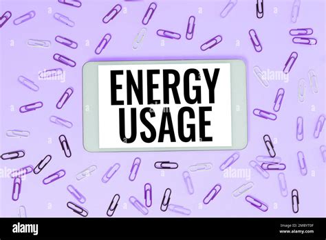 Sign Displaying Energy Usage Conceptual Photo Amount Of Energy