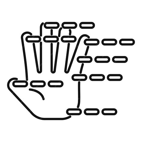 Premium Vector Palm Scanning Icon Outline Vector Biometric Signature