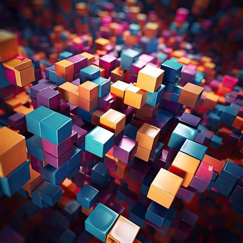 Premium Ai Image Abstract Cubes Extravaganza