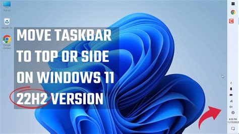 windows 11 22h2 taskbar customization move to the top or side 2022