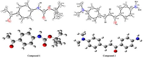 Molecular View Of Compounds X Ray Structure Above And Optimized Download Scientific Diagram