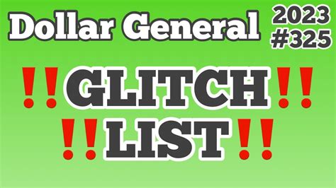 2023325🔥dollar General Couponing🤑glitch List‼️must Watch👀👀 Youtube