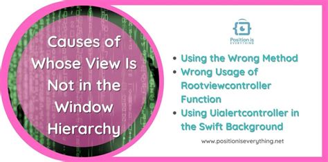 Whose View Is Not In The Window Hierarchy Reasons And Fixes Position