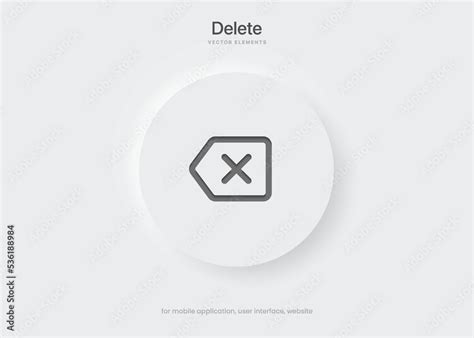 3d Red Trash Delete Cleaning Clean Erase Cross Backspace Icon