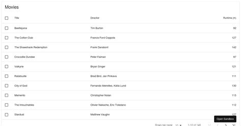 React Data Table Materialui Forked Codesandbox