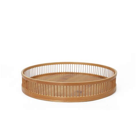 Round Bamboo Serving Tray Wholesale Made In Vietnam Simple Decor