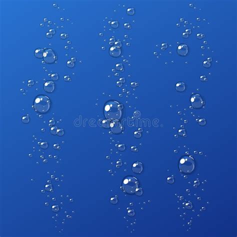 Espuma Abstrata Bolhas Da gua Isoladas No Fundo Azul Ilustração do