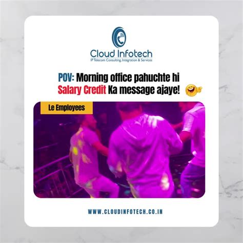 Cloud Infotech On Linkedin Salary Credited 😂 Follow Us Official