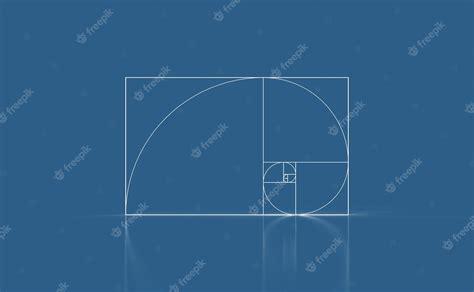 Curva Que Ilustra La Secuencia De Fibonacci Y La Representación 3d De