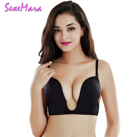 Buy 2018 High Quality Sexy Deep U Low Cut Push Up Demi