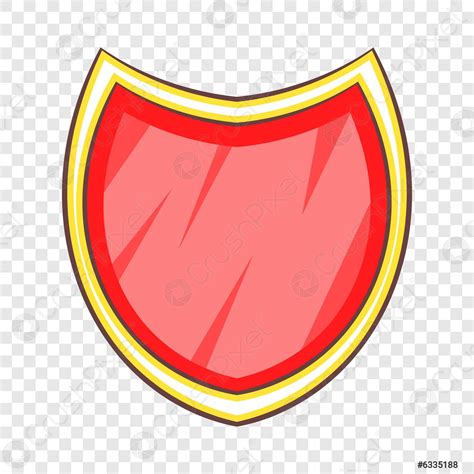 Blank Safety Shield Icon Cartoon Style Stock Vector 6335188 Crushpixel