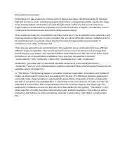 Postmodernism Summary Docx Postmodernism Summary Postmodernism Like Modernism Follows Most Of