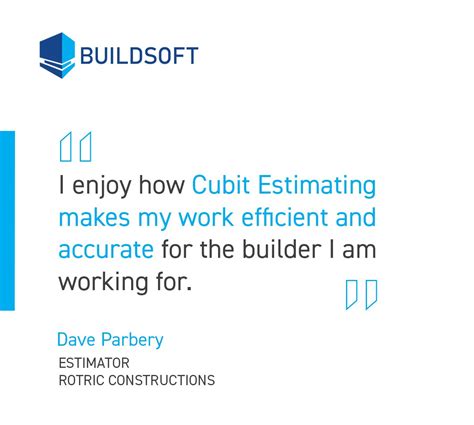 Cubit Estimating Empowers Estimators Like Dave At Rotric Constructions To… Buildsoft