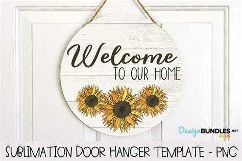 Sunflower Sublimation Door Hanger Fall Ornament