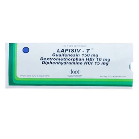 Lapisiv T Strip 10 Tablet Obat Batuk Kering Dan Berdahak Lazada Indonesia