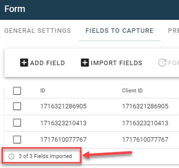 Import Fields In Form Automation Processes