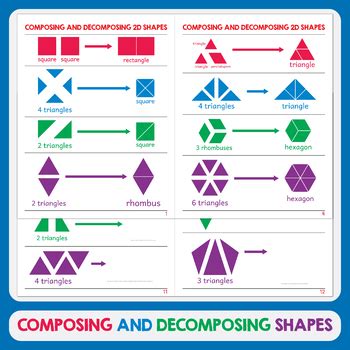 Composing And Decomposing Compose And Decompose 2D Shapes Worksheets