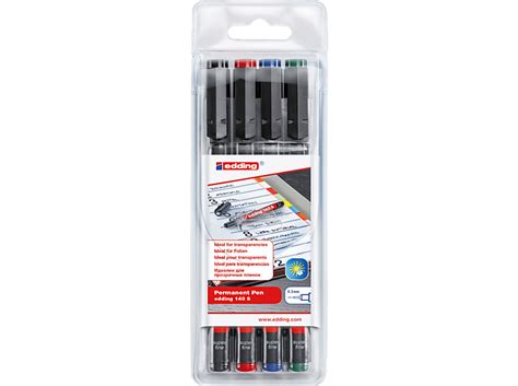 EDDING Folienschreiber Permanent Pen sortiert St Pack Folienstift rot blau grün schwarz