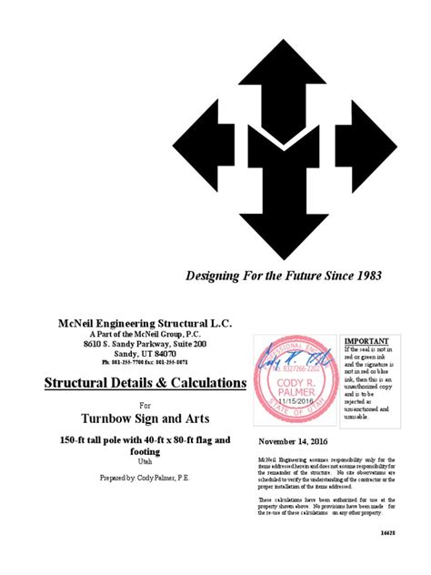 Nielson Rv Flag Pole Official Engineering Plans Structural Details And