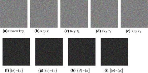 encrypted images with the correct key and modified keys download