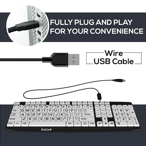 Nuklz Nuklz N Usb Large Print Keyboard